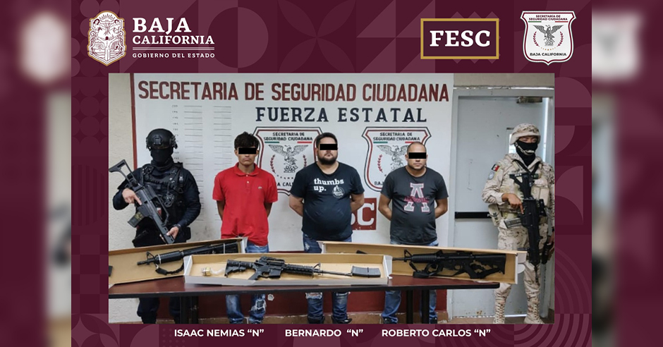 Aseguran FESC y Sedena a tres hombres armados en Mexicali - Uniradio ...