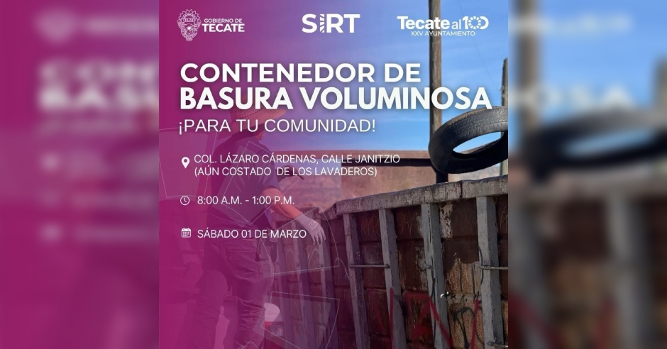 Gobierno de Tecate facilita recolección de basura voluminosa - Uniradio ...